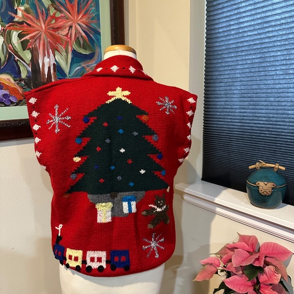 berek | Sweaters | Berek Original Rare 3d Red Hand Knit Christmas ...
